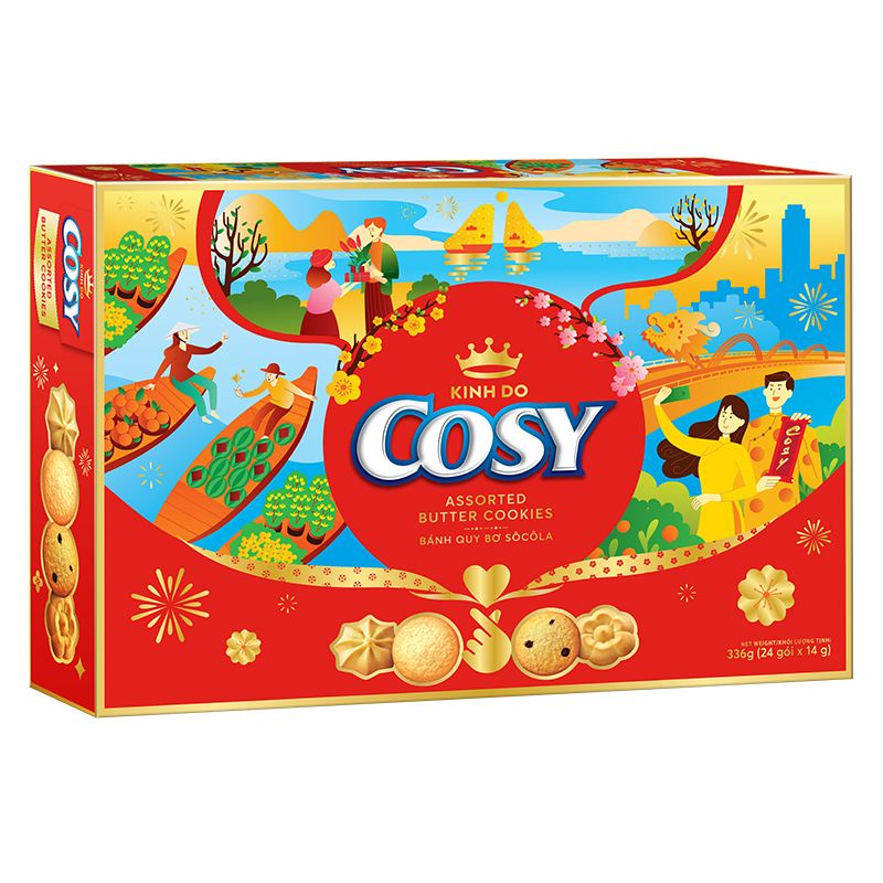 [BÁNH KẸO TẾT] Bánh Quy Bơ Thập Cẩm Cosy Socola Hộp Giấy 336G | Shopee ...