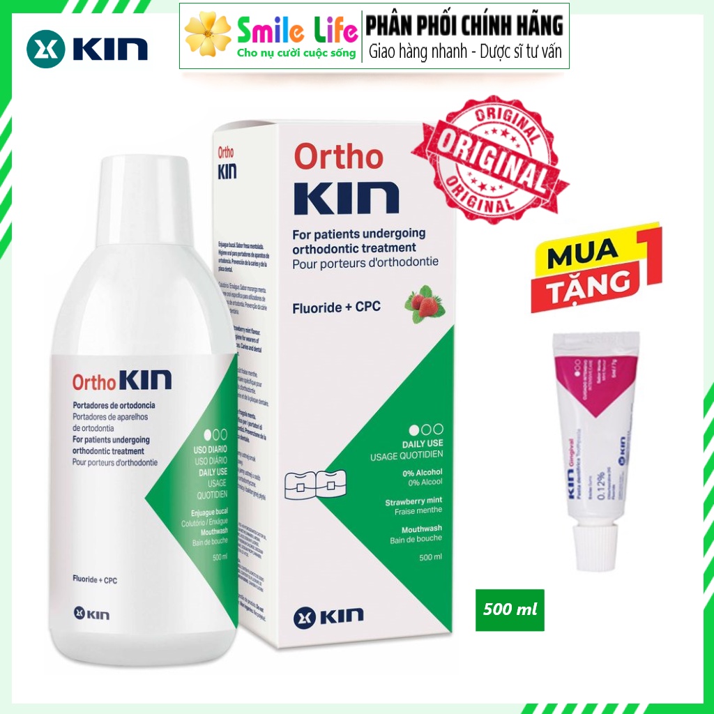 SMILE LIFE Nước Súc Miệng cho răng niềng Ortho Kin 500ML - CHÍNH HÃNG ...