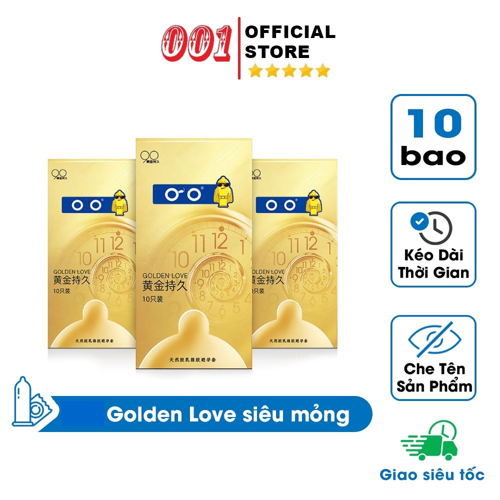 Bao cao su 001 OLO Lửa băng Hộp 10 cái bcs siêu mỏng kéo dài thời gian quan hệ nhiều gel bôi ...