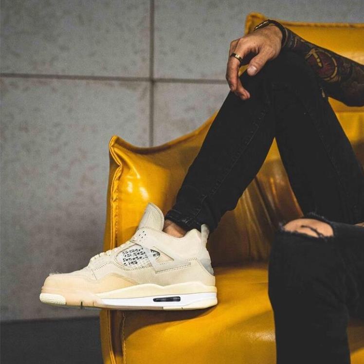Mua Giày Air Jordan 4 retro off white sail , Giày sneaker high JD4 màu ...