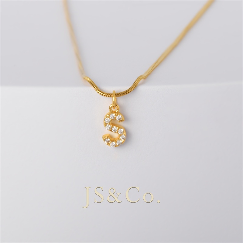 Mua JS&Co. Mặt Dây Chuyền Chữ Cái Kim Cương Vàng 18K Phụ Kiện Thời ...