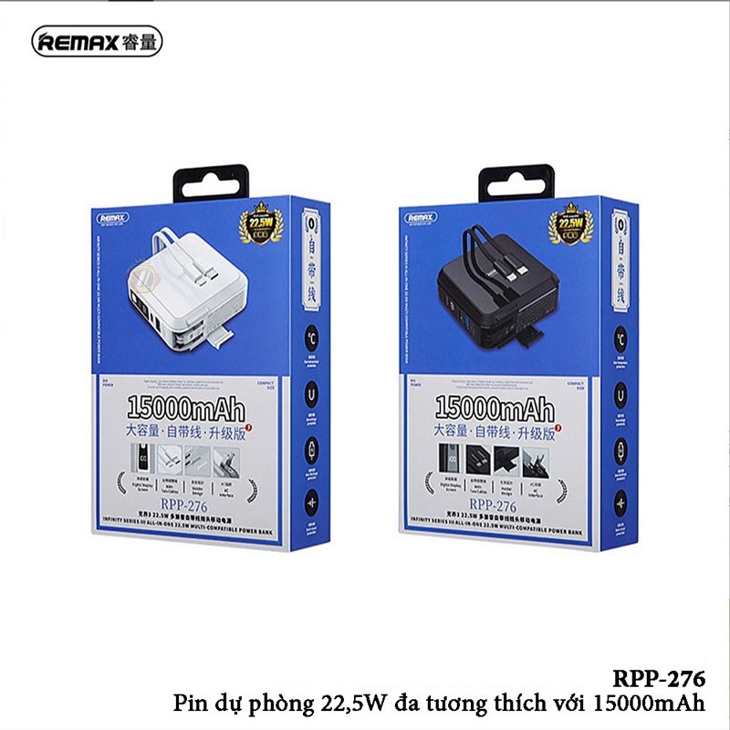 Mua Cốc sạc nhanh kiêm pin sạc dự phòng đa năng Remax RPP-276 15000mAh ...