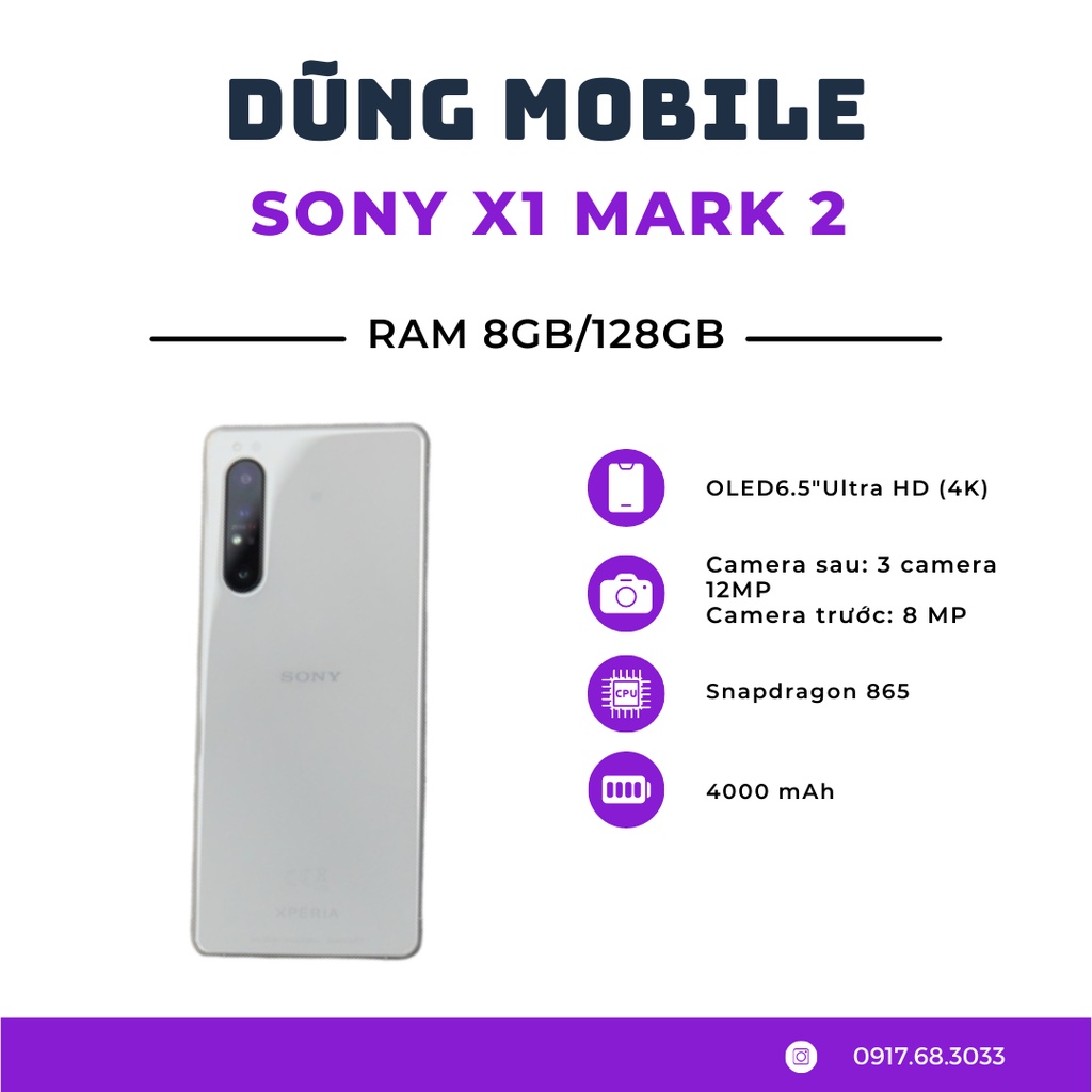 Điện thoại Sony X1 Mark 2 Nhật 1 sim RAM 8/128gb MÁY ĐẸP NGUYÊN ZIN ...
