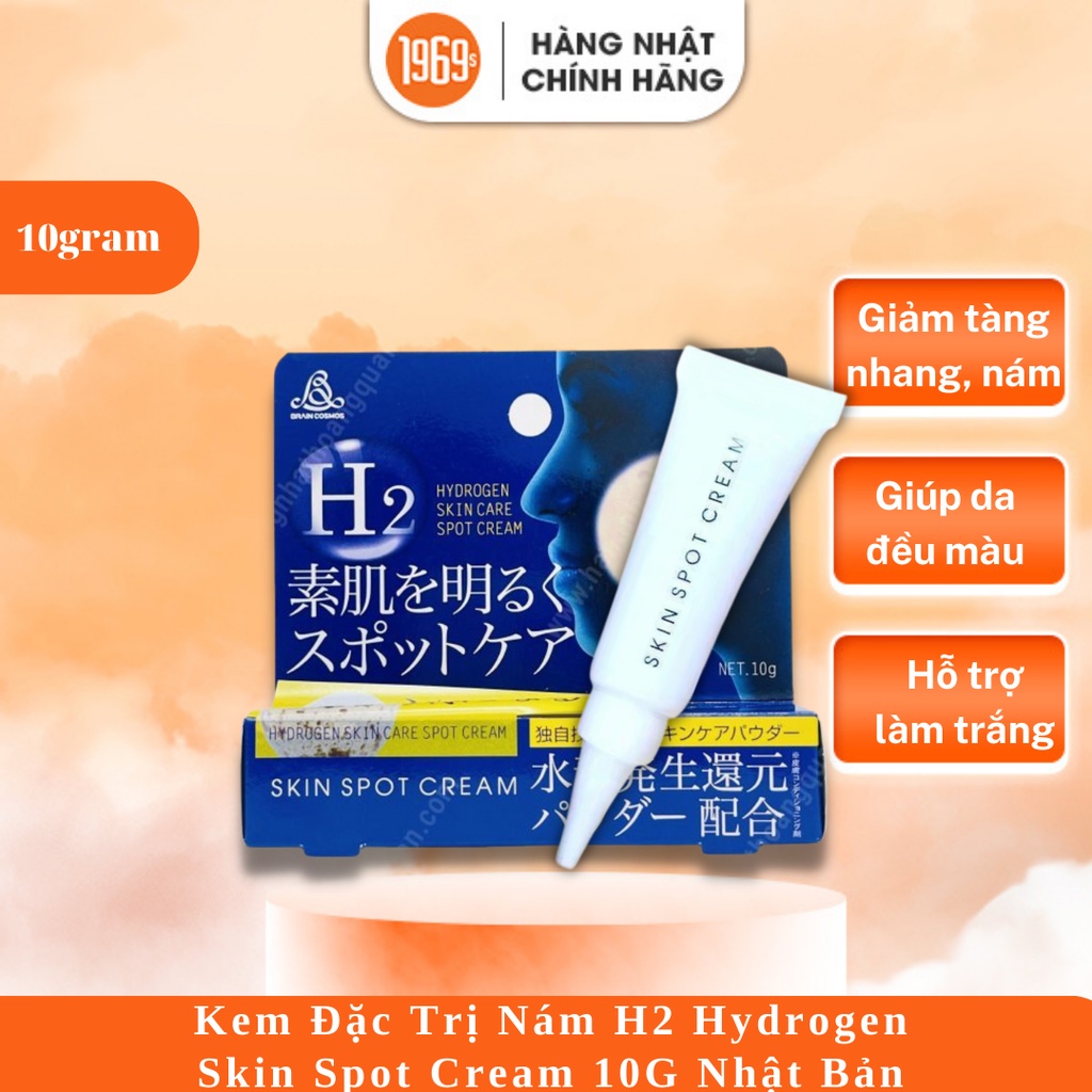 Kem mờ nám H2 Hydrogen Skin Care spot Cream Nhật Bản tuýp 10g kem giảm ...