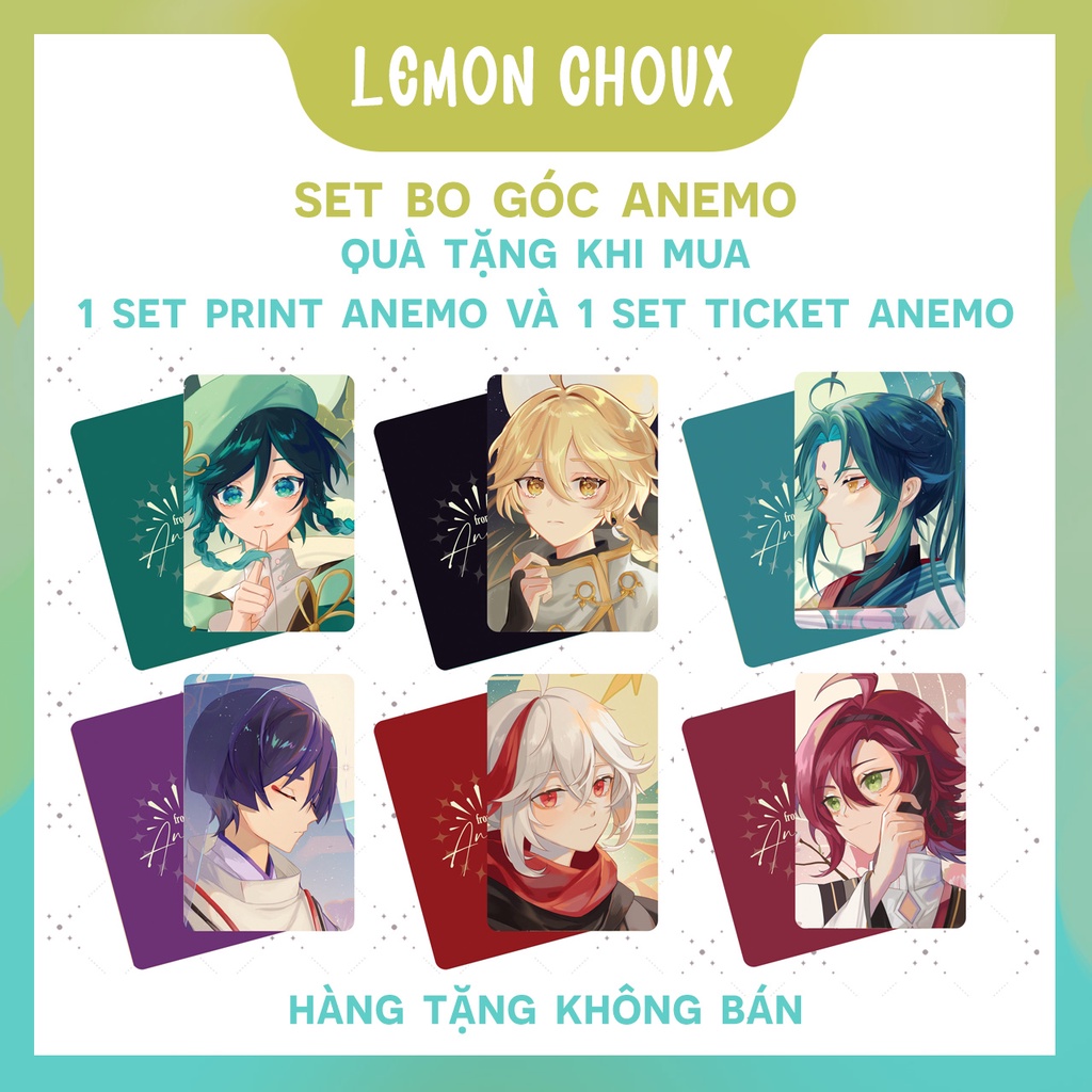 Mua Set Print hình A6 Anemo Genshin Impact 6 nhân vật | Tặng kèm bo góc ...
