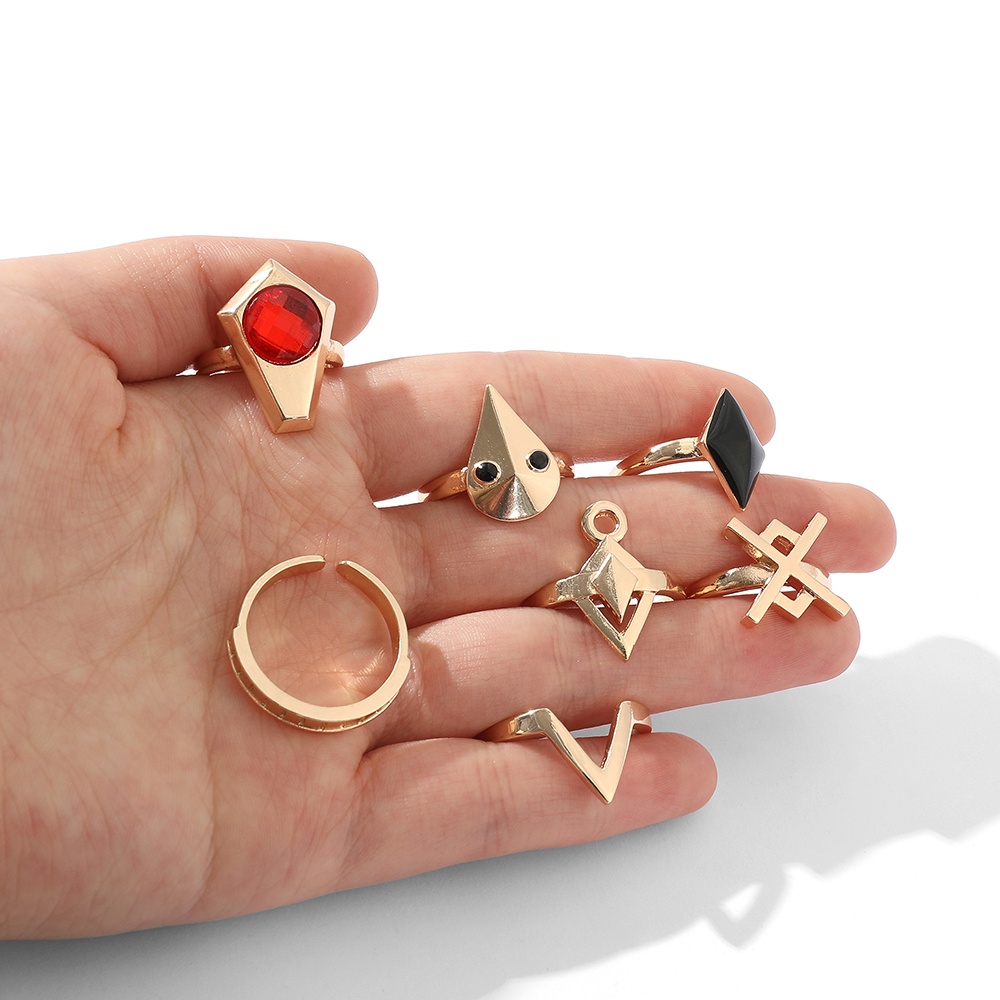 Mua Bộ 7 Nhẫn Kim Loại Hóa Trang Nhân Vật Anime Hu Tao Ring Genshin ...