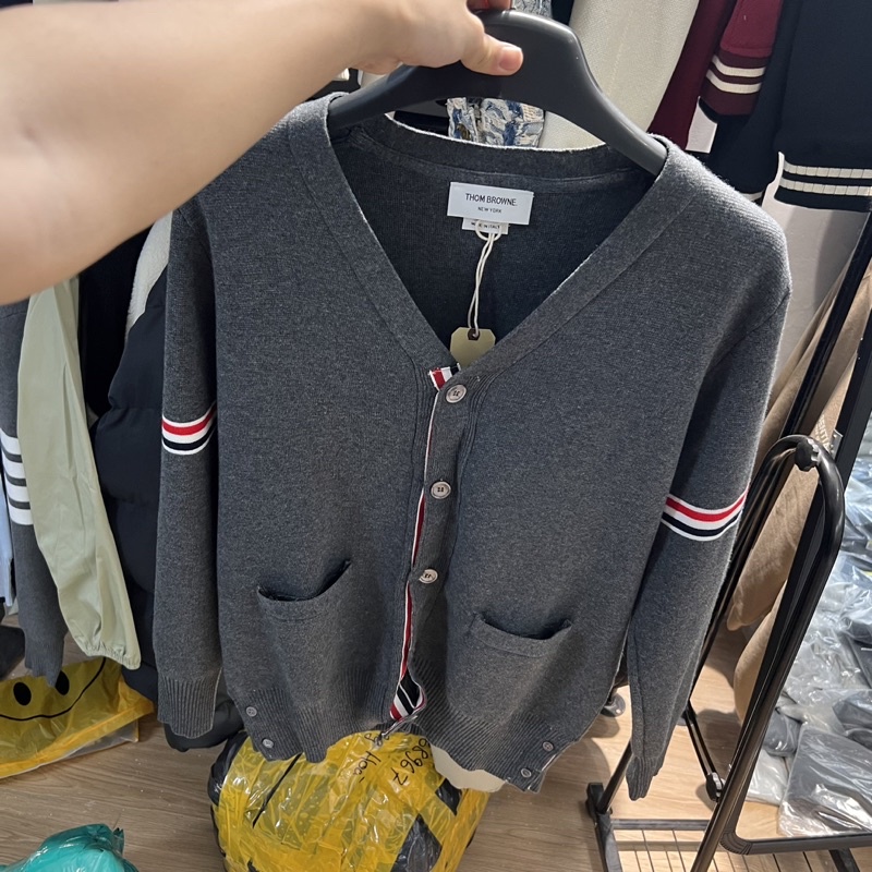 Mua Áo khoác cardigan TB THOME BROWNE SS22 Grey bản cao cấp, Áo len dệt ...