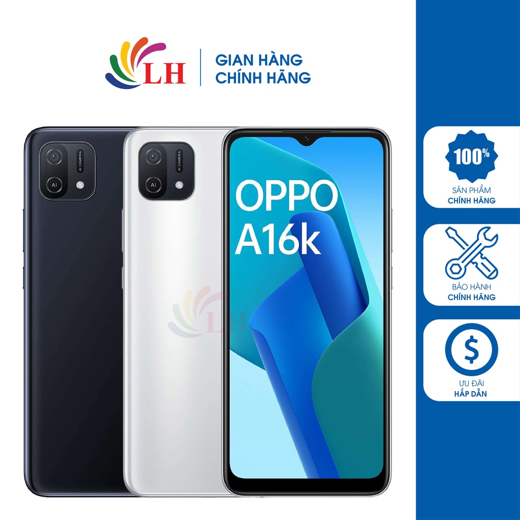 Điện thoại Oppo A16K (4GB/64GB) - Hàng chính hãng - Tấm nền IPS LCD sắc ...