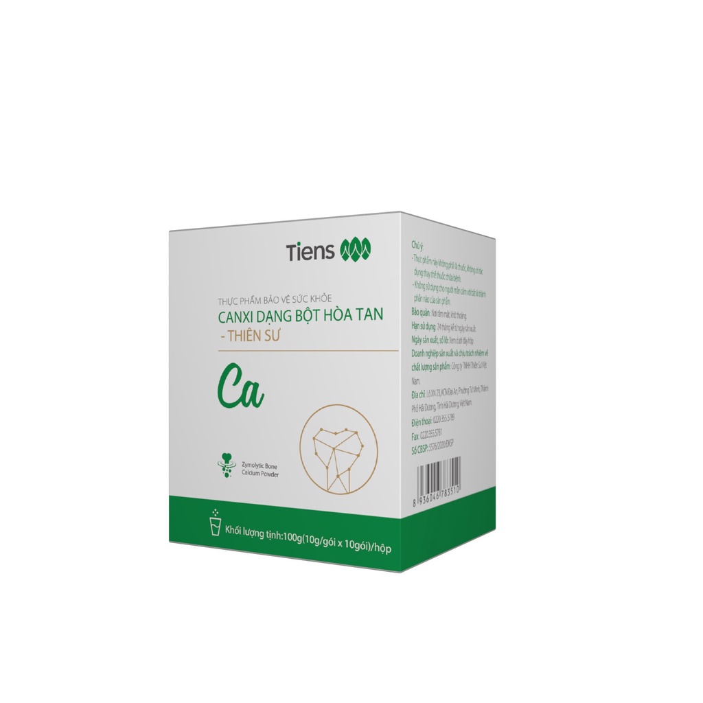 Canxi Tiens Thiên Sư dạng bột hoà tan giúp bổ sung canxi hữu cơ hộp 10 ...