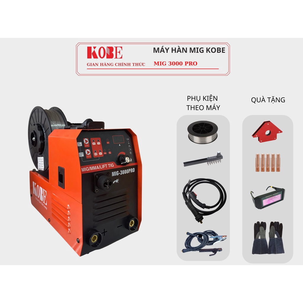 Mua Máy hàn mig Nhật không dùng khí 5 chức năng KOBE 3000 PRO sử dụng ...