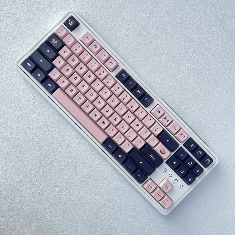 136 Phím Black Pink Keycaps XDA Profile Khuôn Mặt Dễ Thương PBT Dye Sub ...