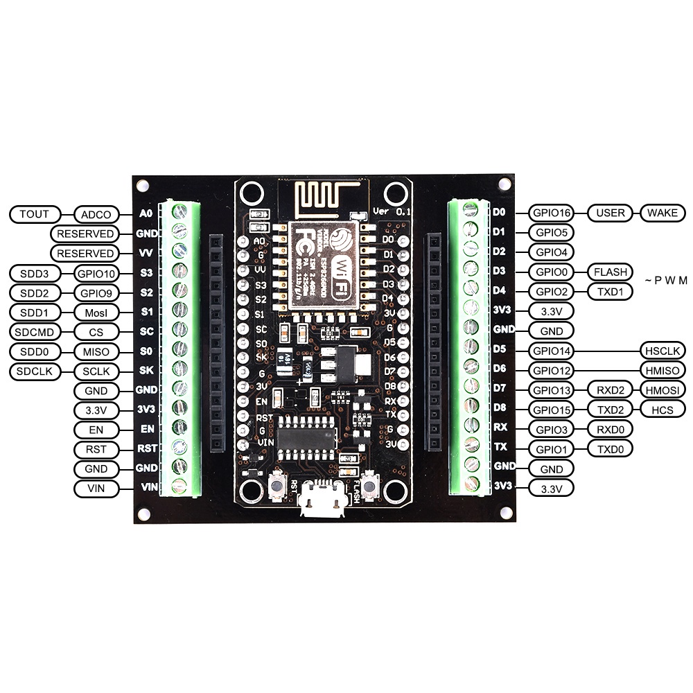 Mua Pcbfun Bảng Mạch Phát Triển NodeMcu Lua V3 ESP8266 CH340G ESP-12E ... Mua Pcbfun Bảng Mạch Phát Triển NodeMcu Lua V3 ESP8266 CH340G ESP-12E ...