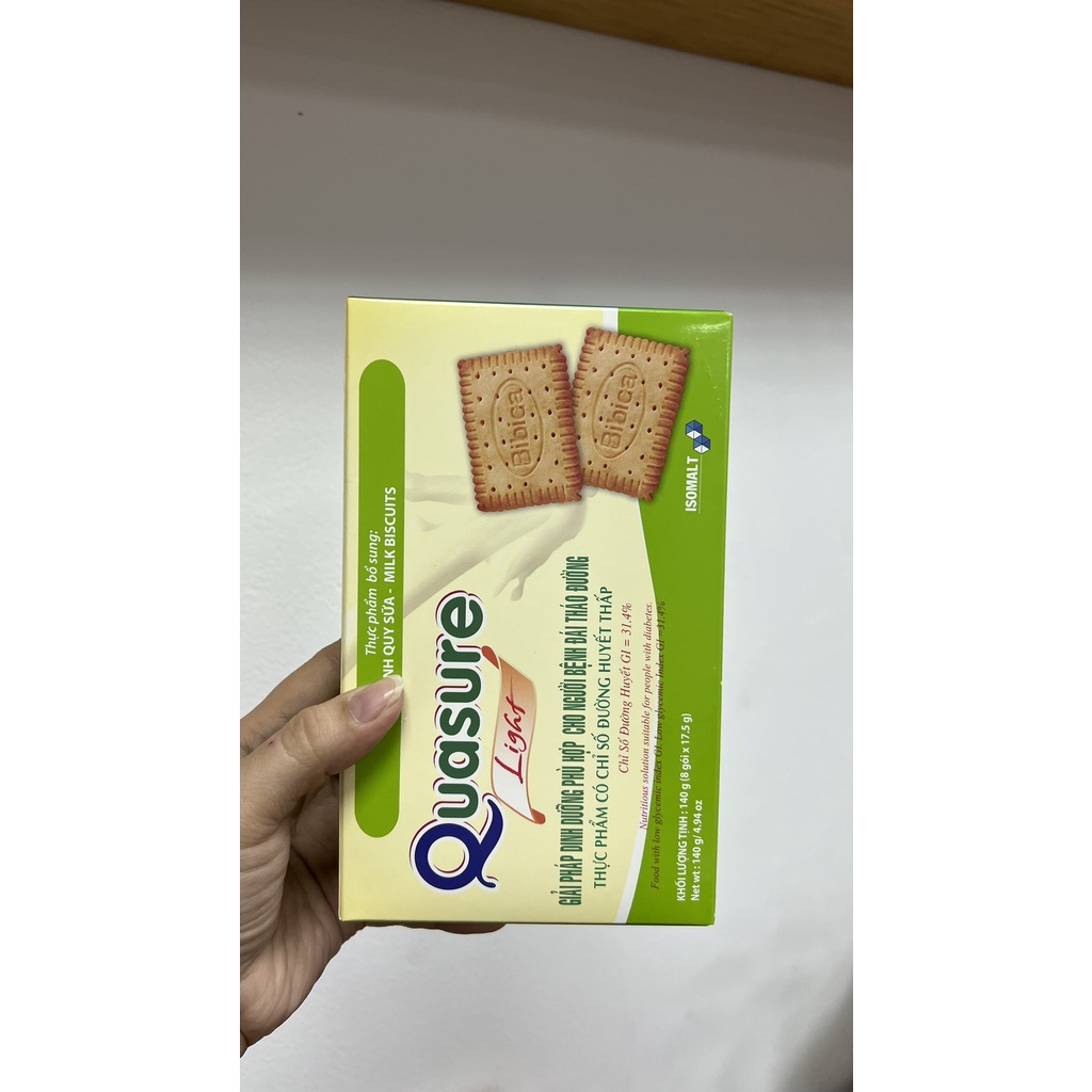 Bánh quy Quasure light sữa hộp 140g ( 8 gói x 17,5g ) | Shopee Việt Nam