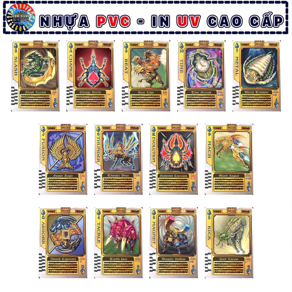 Mua 13 Card Rouze Blade Gold bích vàng - Thẻ Bài Kamen Rider Chất Liệu ...