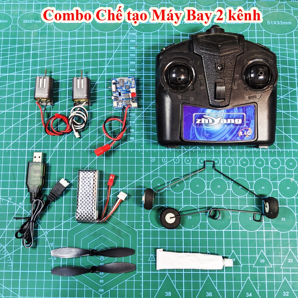 Mua Combo Đồ Điện Chế Tạo Máy Bay Cánh Bằng 2 kênh. Sải Cánh 45-60cm ...