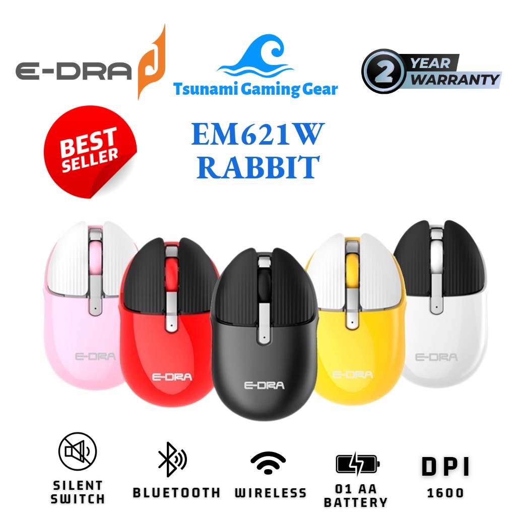 Mua Chuột không dây Bluetooth/ Wireless E-Dra EM621W Rabbit BH 2 năm ...