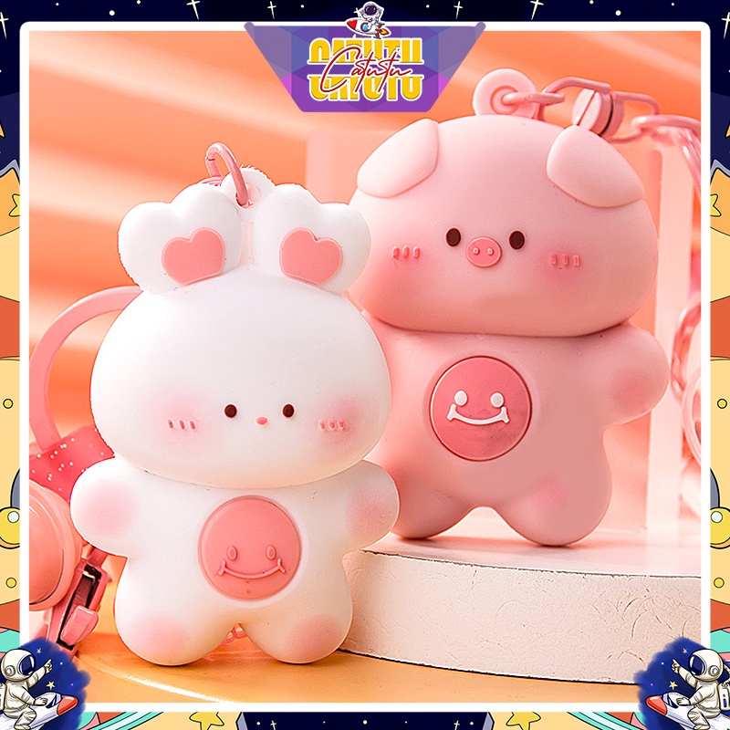 Mua Móc Khóa Thú Dễ Thương Móc Khóa Xe Máy Cute Con Gấu Thỏ Heo Ếch Gà ...