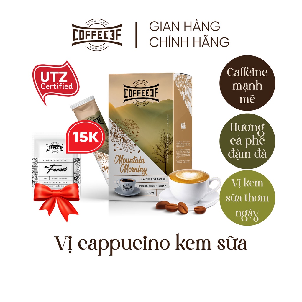 Mua Cà phê hoà tan cafe kem sữa thơm ngậy Mountain Morning - Coffee 3F ...