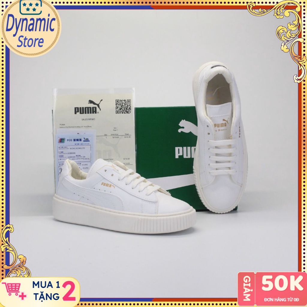 [HOT]Puma trắng full chuẩn 11 [FULL BOX+BILL], da dày dặn, đế cao, bền ...