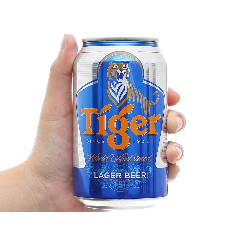 Lon bia Tiger nâu 330ml | Shopee Việt Nam