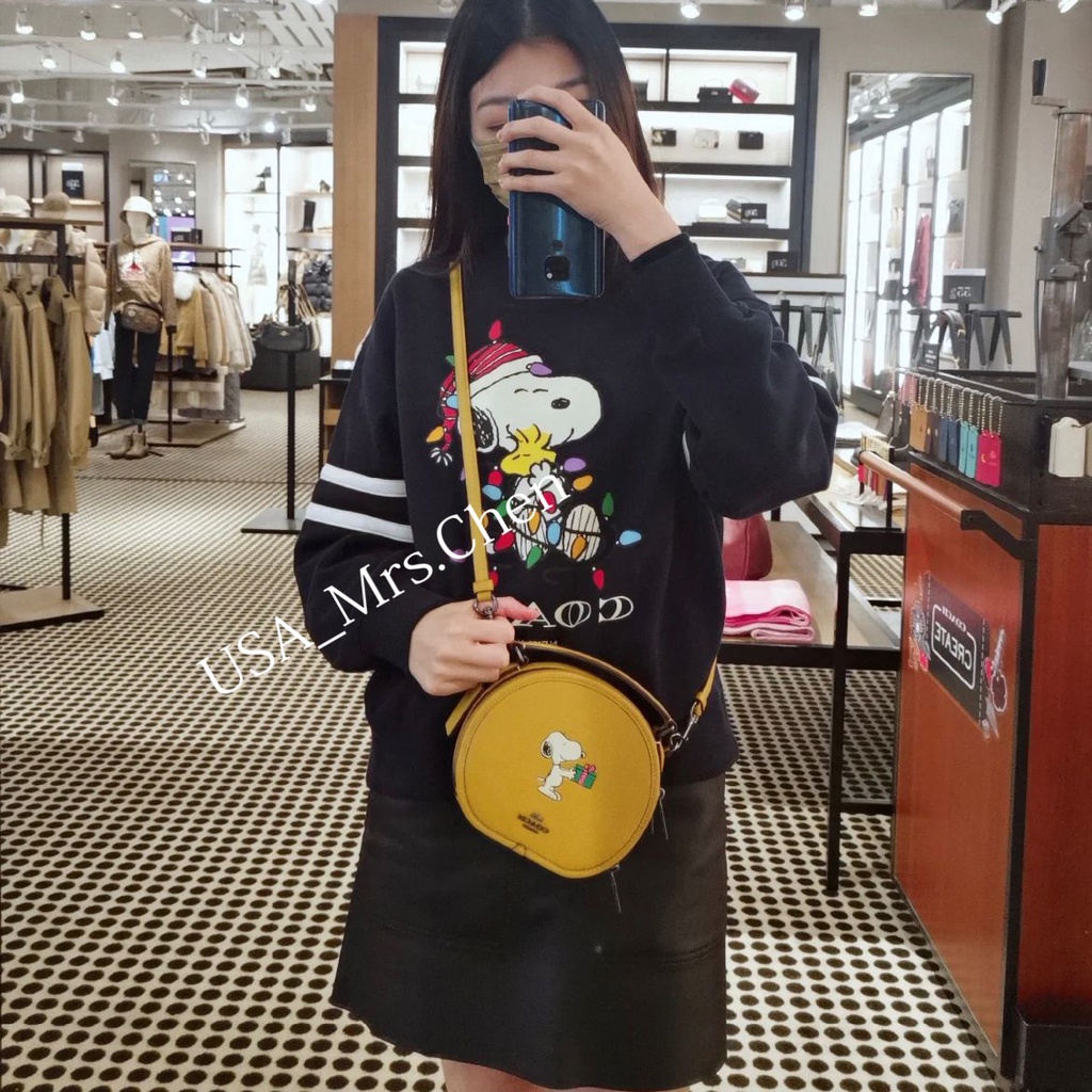 Mua Túi máy ảnh COACH Snoopy Đồng thương hiệu Phiên bản giới hạn Túi ...