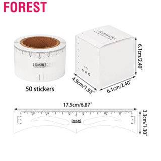 Forest 50pcs Eyebrow Stencils Ruler Adhesive Disposable Transparent ...