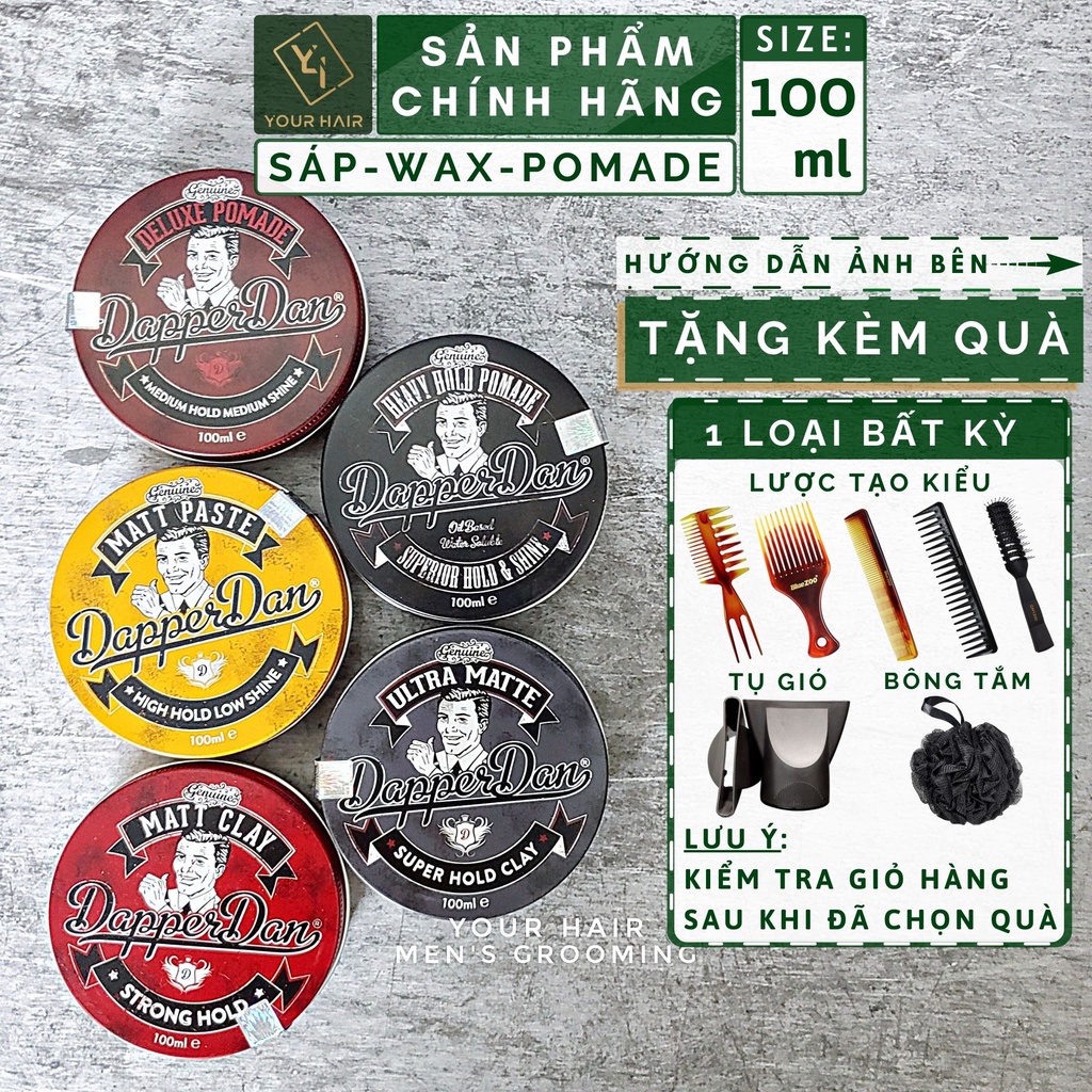 [Full Line] Sáp tạo kiểu Dapper Dan - 100ml | Heavy Hold - Matt Clay ...
