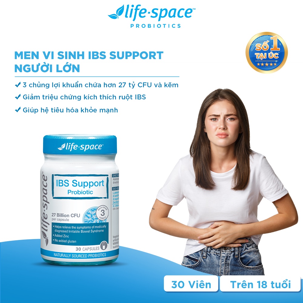 Mua Tặng túi vải 149k - Men vi sinh Life Space IBS Support Probiotic ...