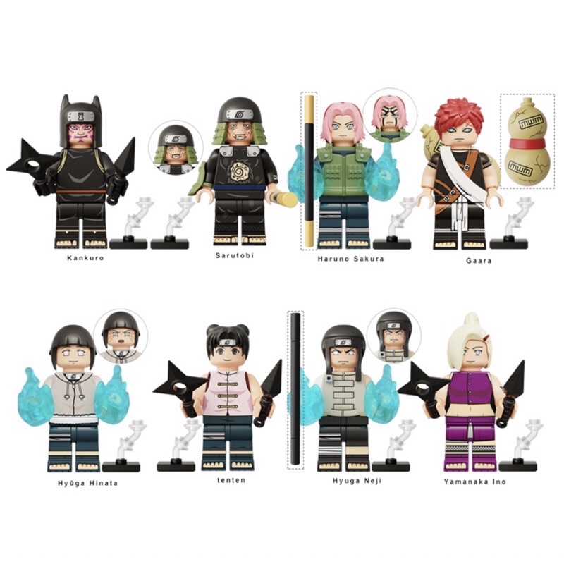 1 Nhân Vật Lego Naruto Hãng Koruit (Kankuro, Sarutobi, Sakura, Gaara ...