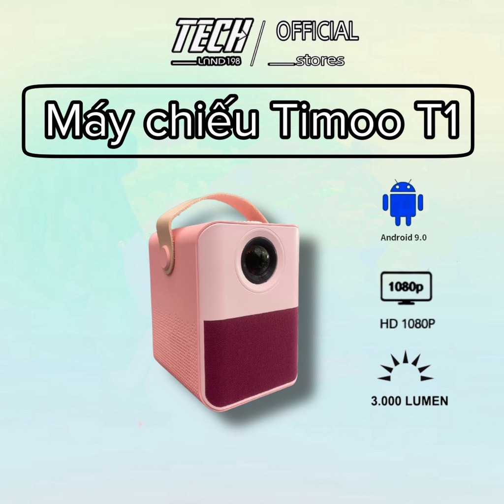 Máy Chiếu Phim TIMOO-T1 Full HD Android 9.0 Độ Sáng Lên Tới 3000Lumens ...