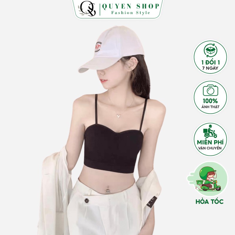 Áo Bra 2 Dây _Mút Ngực Hở Lưng - QS QUYEN SHOP | Shopee Việt Nam