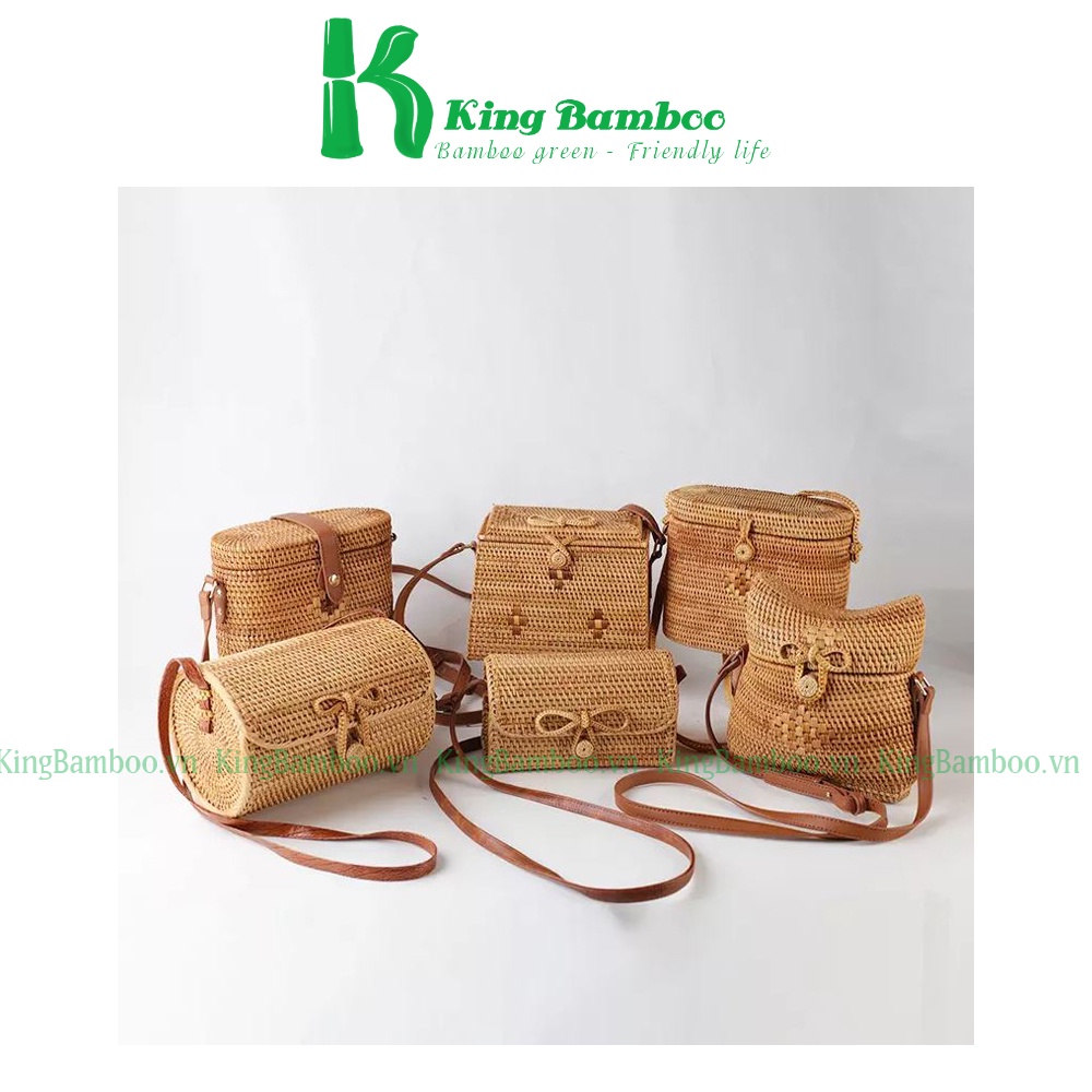 Mua Túi xách bằng mây đi biển phong cách vitage, mây tre đan KING ...