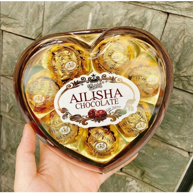Kẹo Socola Nhân Sữa Ailisha Hộp Trái Tim 190gr - Quà Tặng Người Yêu ...