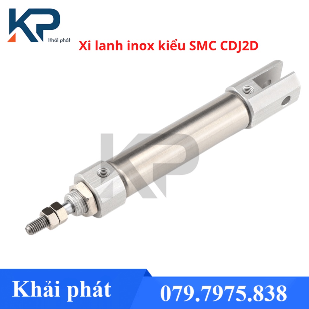 Mua Xi lanh inox kiểu SMC CDJ2D- xi lanh mini PVN 10 16- ben hơi mini inox- piston khí nén ...