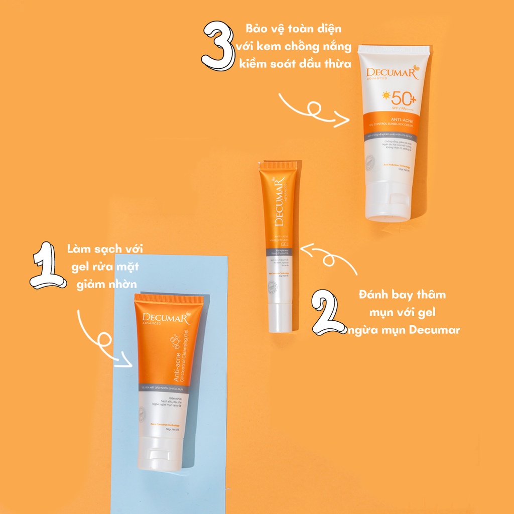 Mua Bộ Gel Giảm Mụn, Ngừa Thâm Toàn Diện Decumar Advanced Anti-Acne ...