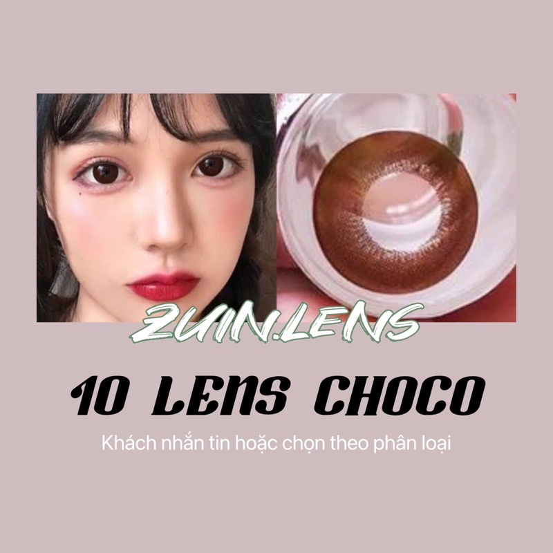 10 Mẫu lens kính áp tròng 0 độ CHOCO tự nhiên giãn nhẹ kích thước 14 ...
