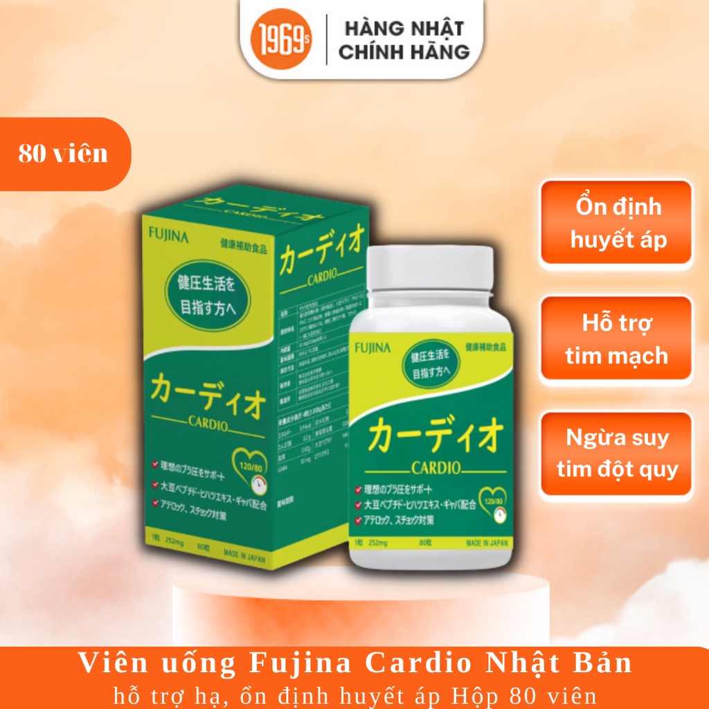 Mua Viên uống huyết áp Fujina Cardio Nhật Bản hỗ trợ hạ, ổn định huyết ...