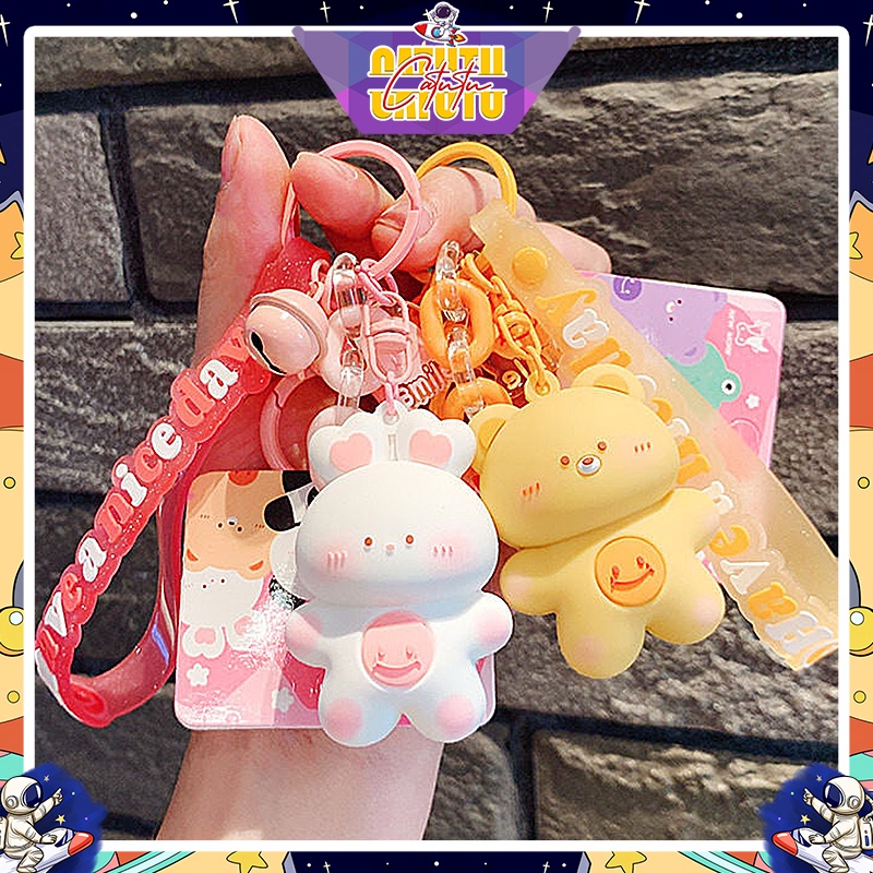 Mua Móc Khóa Thú Dễ Thương Móc Khóa Xe Máy Cute Con Gấu Thỏ Heo Ếch Gà ...