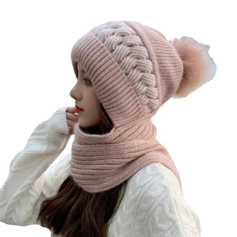 Mua Mũ len nam nữ trùm đầu MARY nón len kèm khăn quàng cổ đẹp ấm áp ...