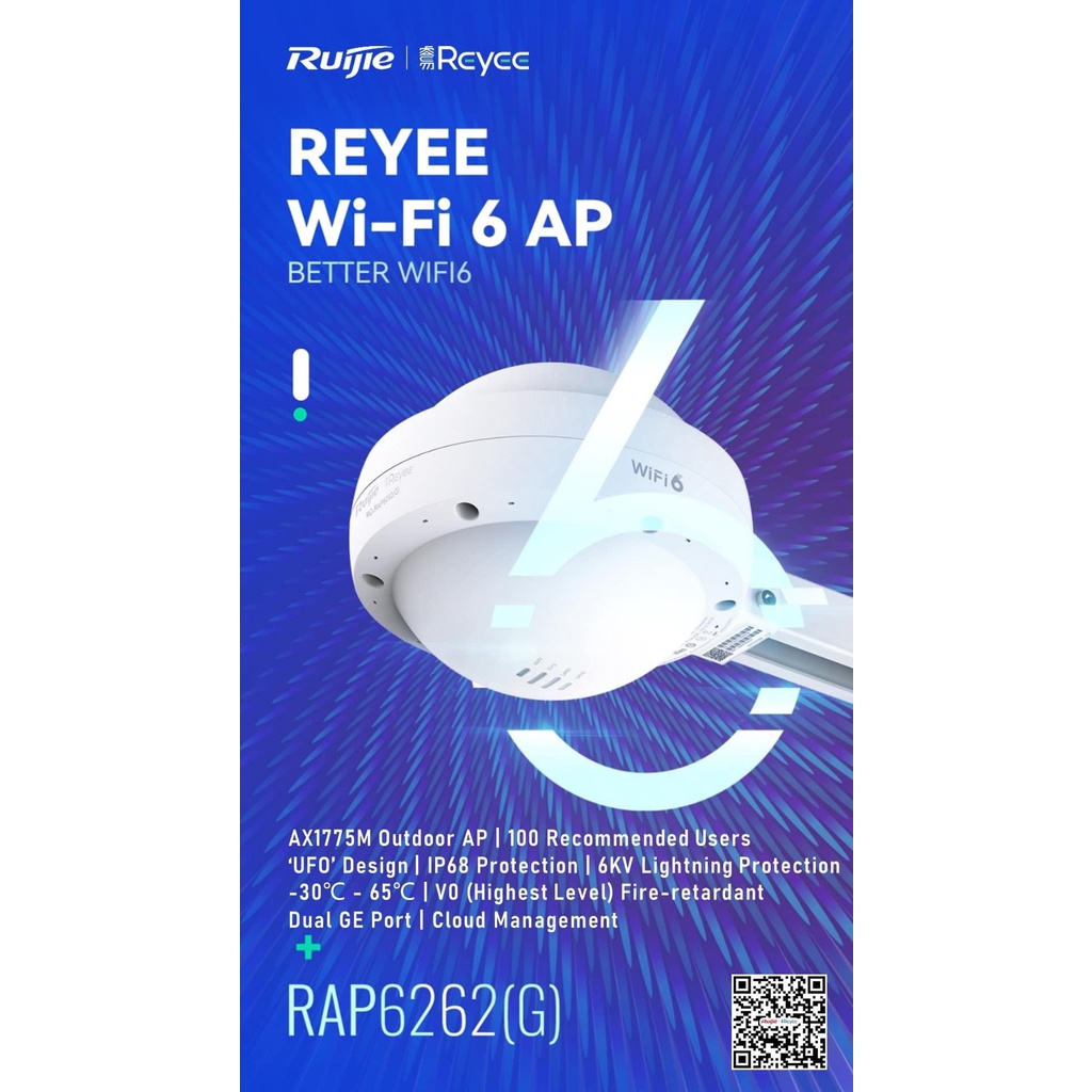 Mua Bộ phát WiFi 6 ngoài trời, chống sét, 100 người dùng Ruijie RG ...