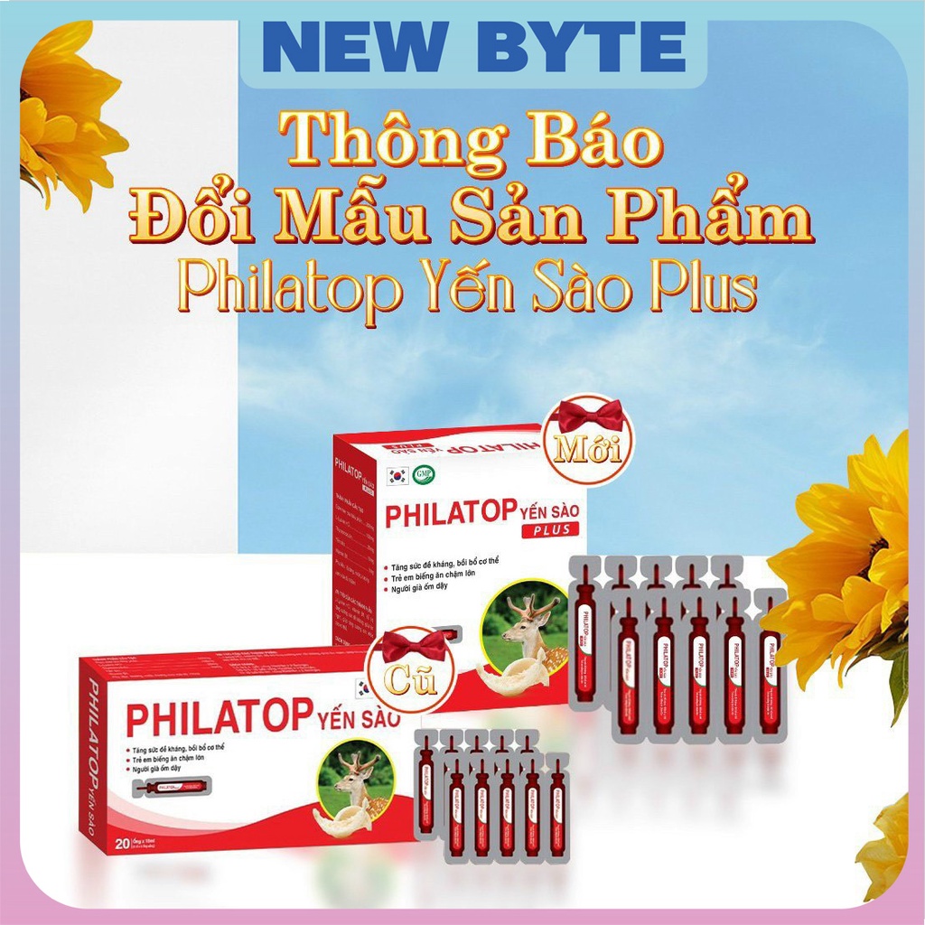 Philatop mẫu mới hộp 20 ống giúp tăng cường đề kháng, bồi bổ cơ thể hỗ ...