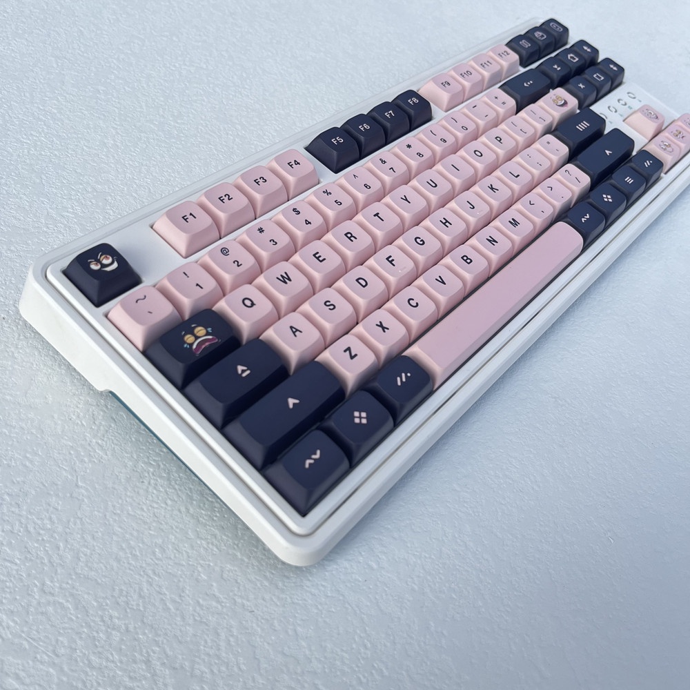 136 Phím Black Pink Keycaps XDA Profile Khuôn Mặt Dễ Thương PBT Dye Sub ...
