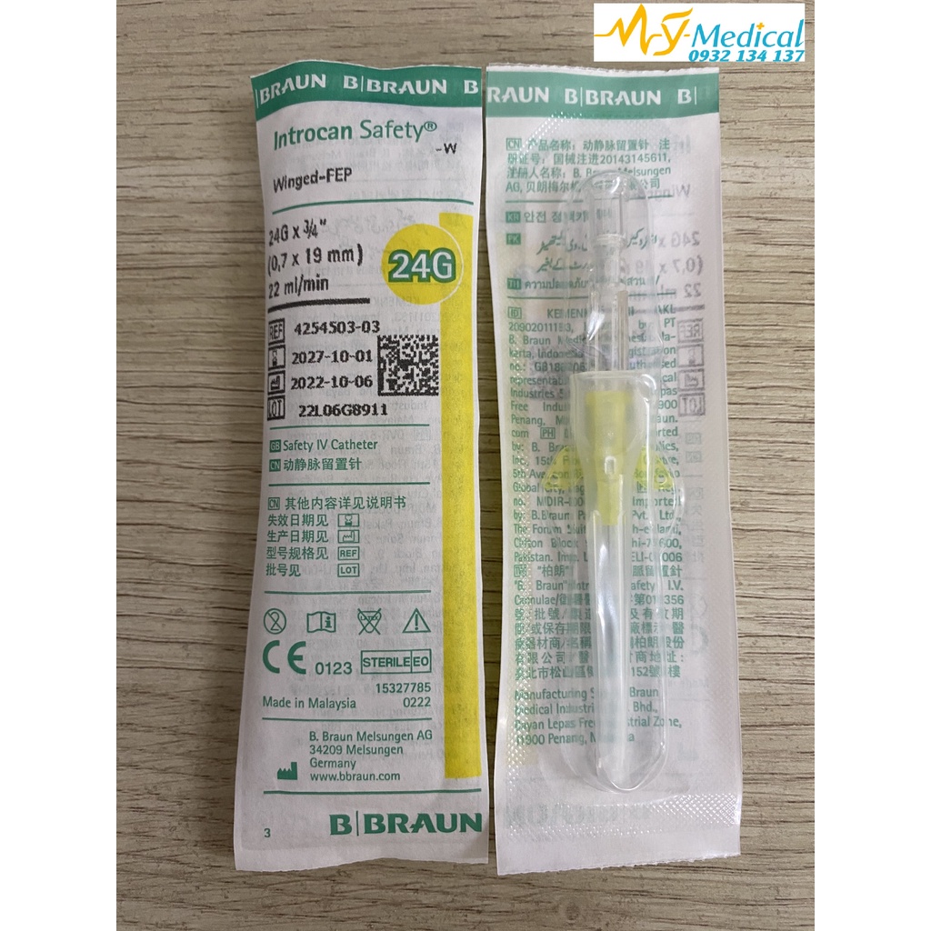 Kim luồn tĩnh mạch B.Braun Introcan Safety các cỡ (Hộp 50 cây) - MixASale