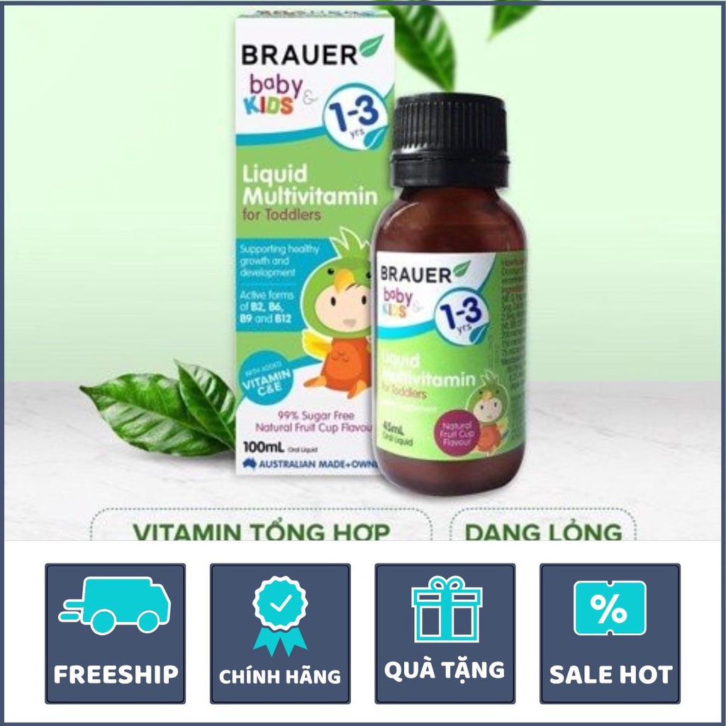 [ Nhà thuốc 448 ] Siro Bổ Sung Vitamin Brauer Baby & Kids Liquid ...