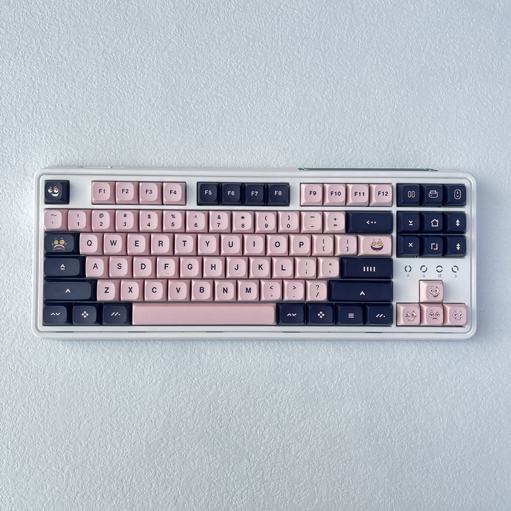136 Phím Black Pink Keycaps XDA Profile Khuôn Mặt Dễ Thương PBT Dye Sub ...