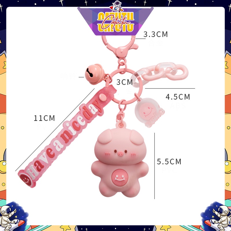 Mua Móc Khóa Thú Dễ Thương Móc Khóa Xe Máy Cute Con Gấu Thỏ Heo Ếch Gà ...