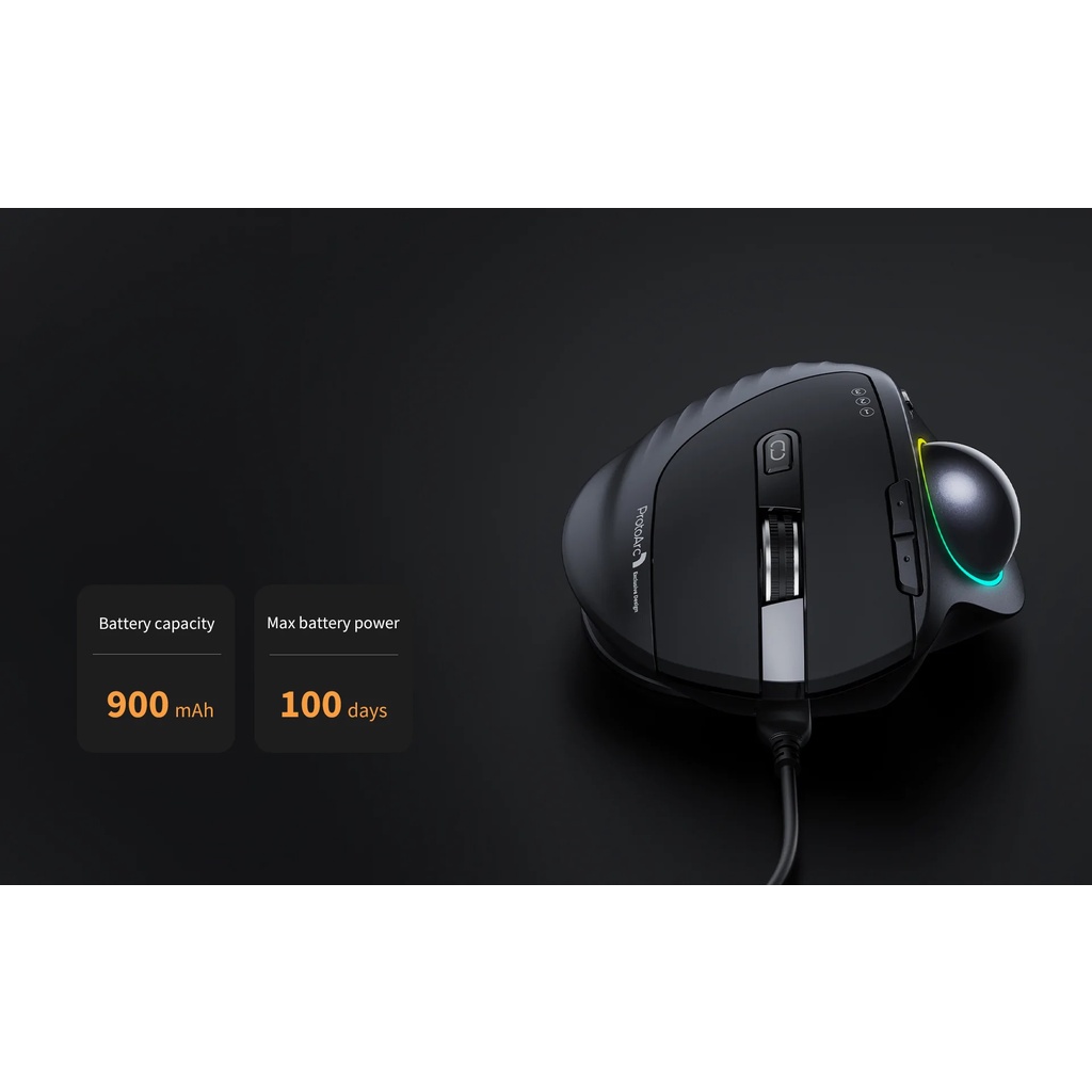 Mua Chuột wifi không dây công thái học ERGO EM01 RGB 2.4G Proto Arc ...