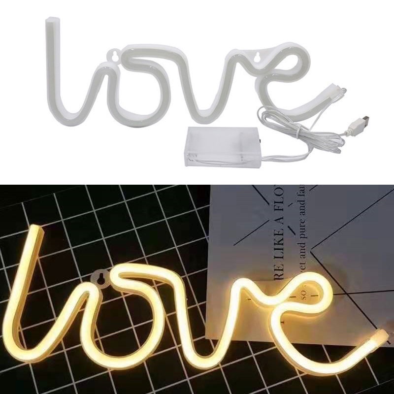 Mua Đèn LED Neon Hình Trái Tim Chạy Bằng Pin Cổng USB Dùng Trong Nhà ...