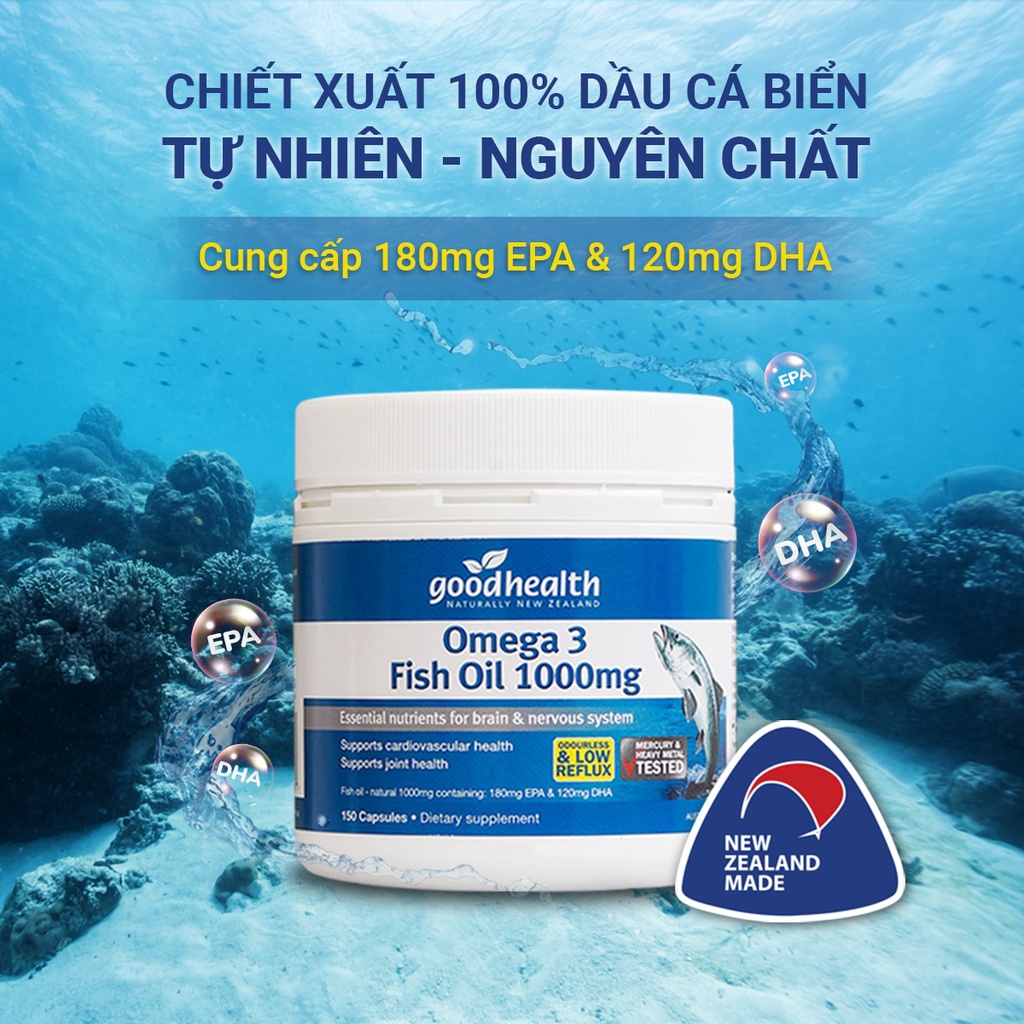 Mua Viên dầu cá hỗ trợ tim mạch, não bộ, thị lực Goodhealth Omega 3 ...