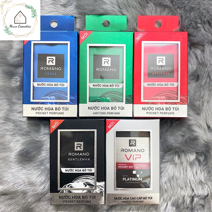 Nước Hoa Bỏ Túi Romano: Classic, Attitude, Force, Gentleman, Vip Vision ...